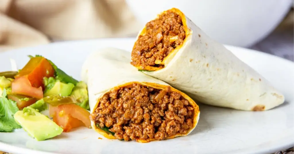Receta para hacer burrito de carne picada